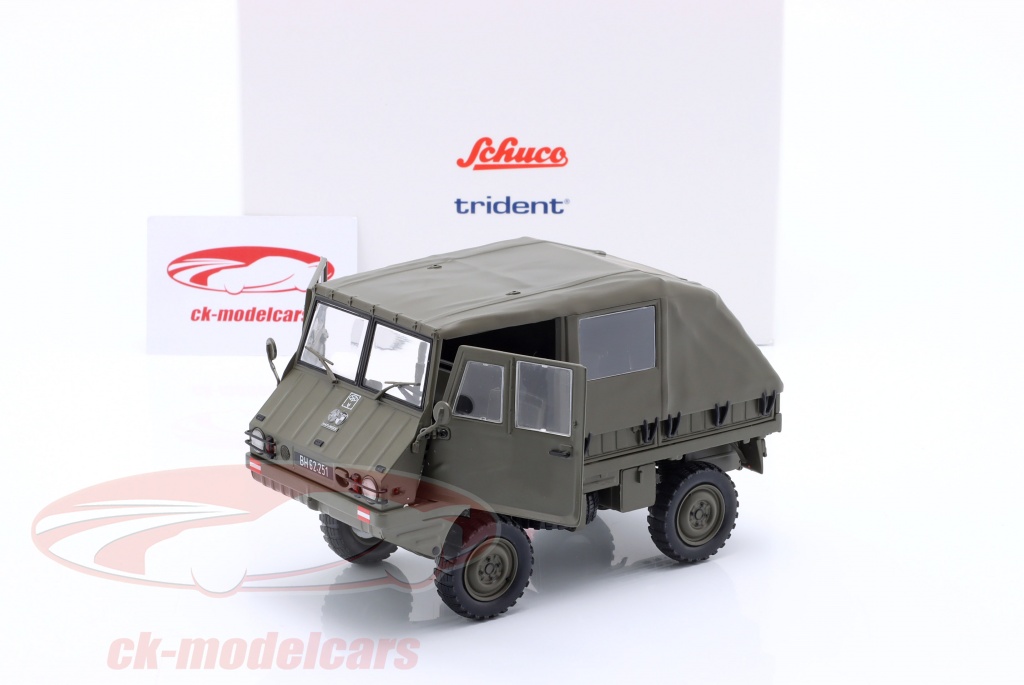 Schuco 1:18 Steyr-Puch Haflinger autrichien armée olive 450044200 modèle voiture 450044200 ...