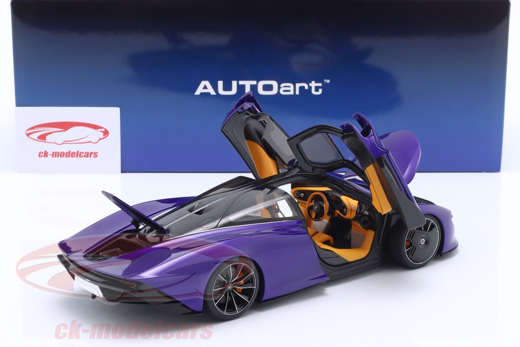 AUTOart 1:18 McLaren Speedtail 建設年 2020 lantana 紫 76089 モデル 車 76089 ...