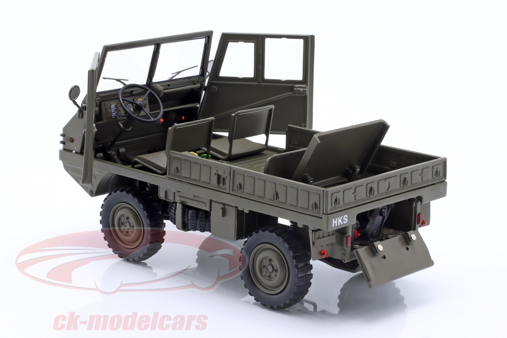 Schuco 1:18 Steyr-Puch Haflinger Austrian army olive 450044200 model car 450044200 4007864032976