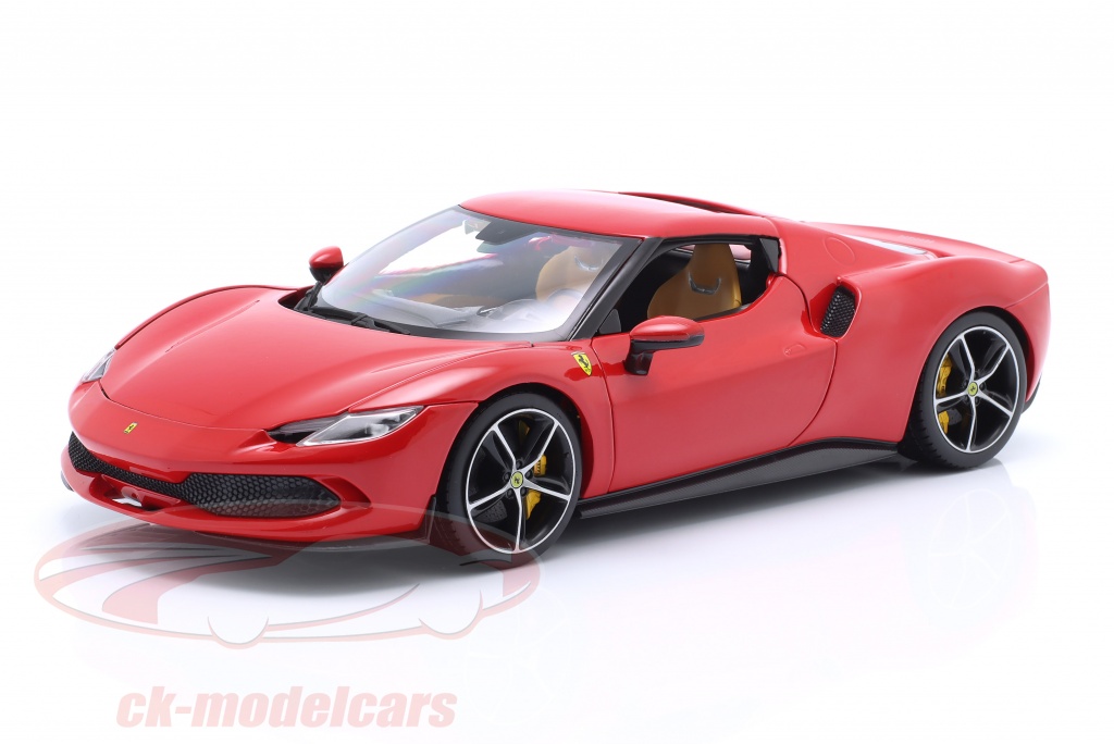 Bburago 1:18 Ferrari 296 GTB Hybrid 830 hk V6 Byggeår 2021 rød 18-16018 ...
