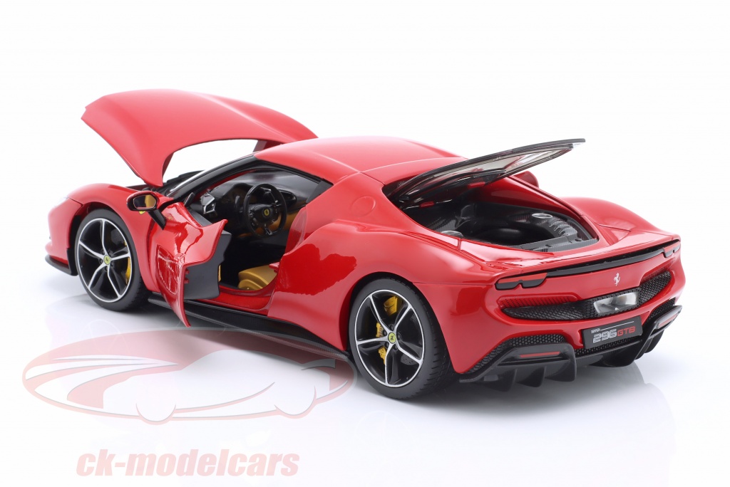 Bburago 1:18 Ferrari 296 GTB Hybrid 830 hk V6 Byggeår 2021 rød 18-16018 ...