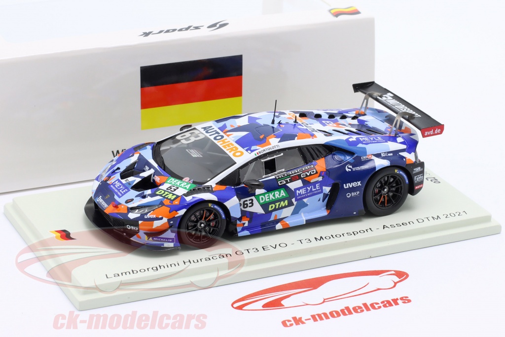 Spark 1:43 Lamborghini Huracan GT3 Evo #63 2番目 DTM Assen 2021 Mirko ...
