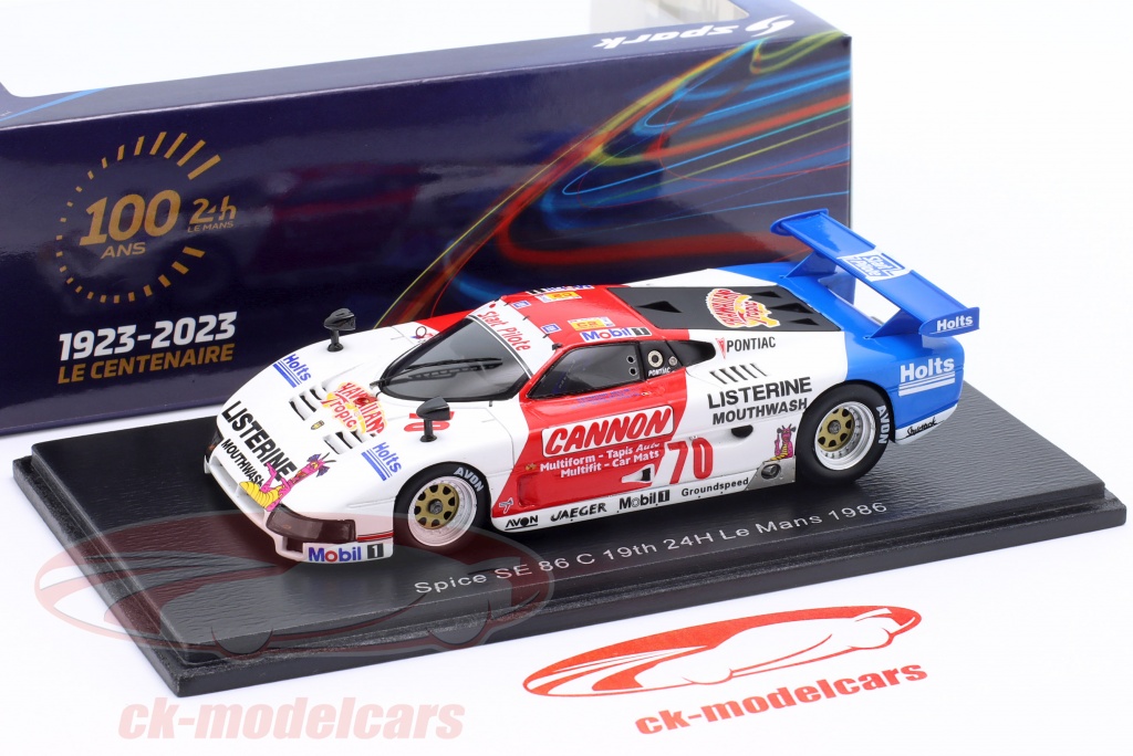Spark 1:43 Spice SE86 #70 24h LeMans 1986 Spice, Bellm, Martin S6800 ...