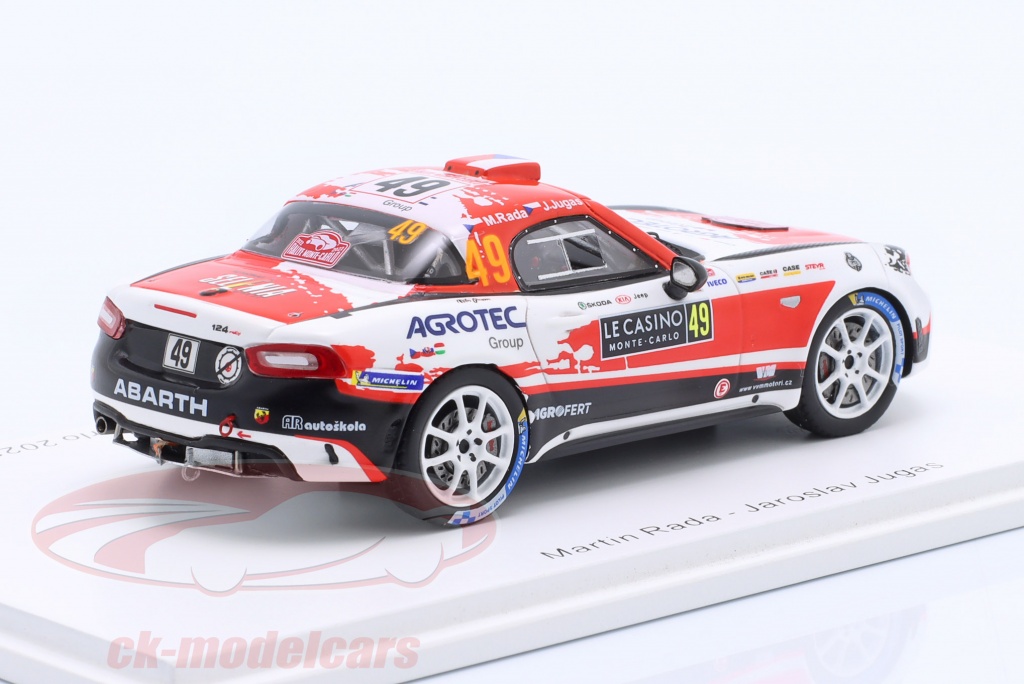 Spark 1:43 Abarth 124 RGT #49 rally Monte Carlo 2022 Rada, Jugas S6701 ...