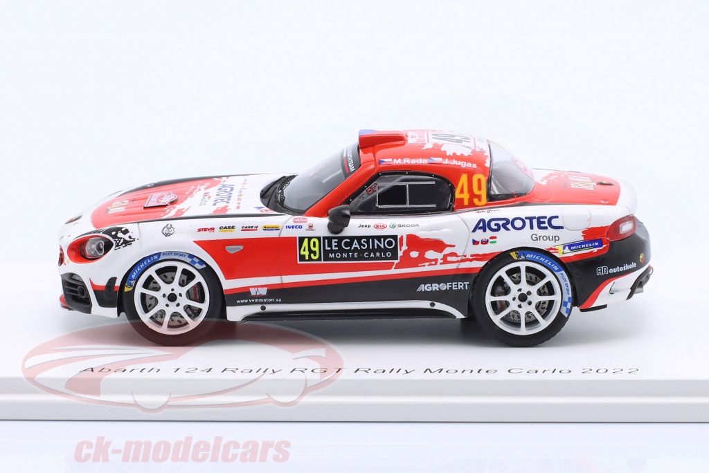 Spark 1:43 Abarth 124 RGT #49 rally Monte Carlo 2022 Rada, Jugas S6701 ...