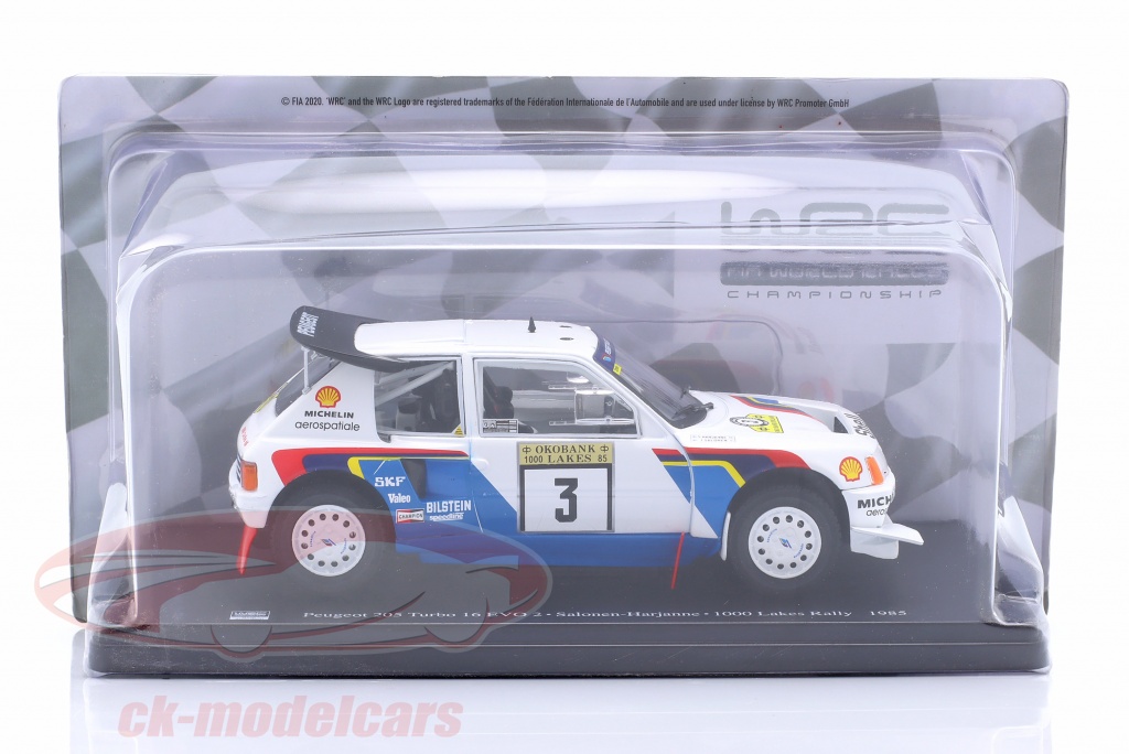 Altaya 1:24 Peugeot 205 Turbo 16 E2 #3 ganador Rallye 1000 Lakes 1985 AAWRC515 modelo coche AAWRC515