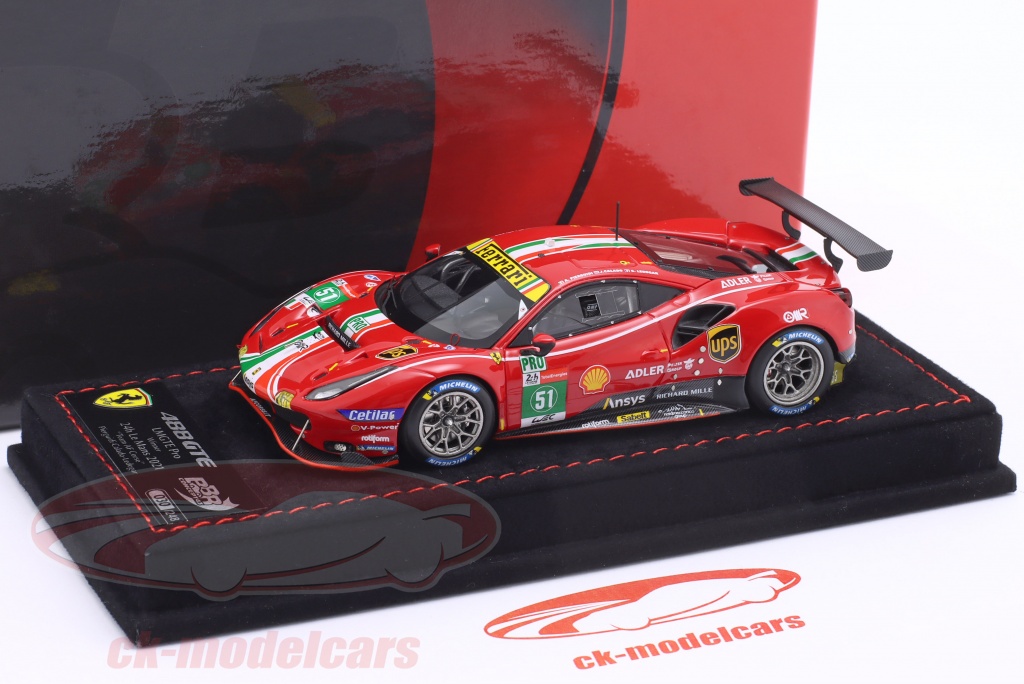 BBR Models 1:43 Ferrari 488 GTE #51 勝者 LMGTE Pro Class 24h LeMans 2021 ...