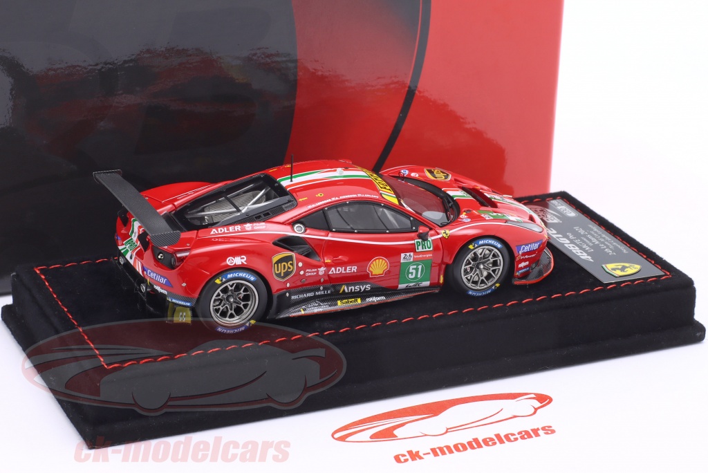 BBR Models 1:43 Ferrari 488 GTE #51 勝者 LMGTE Pro Class 24h LeMans 2021 ...