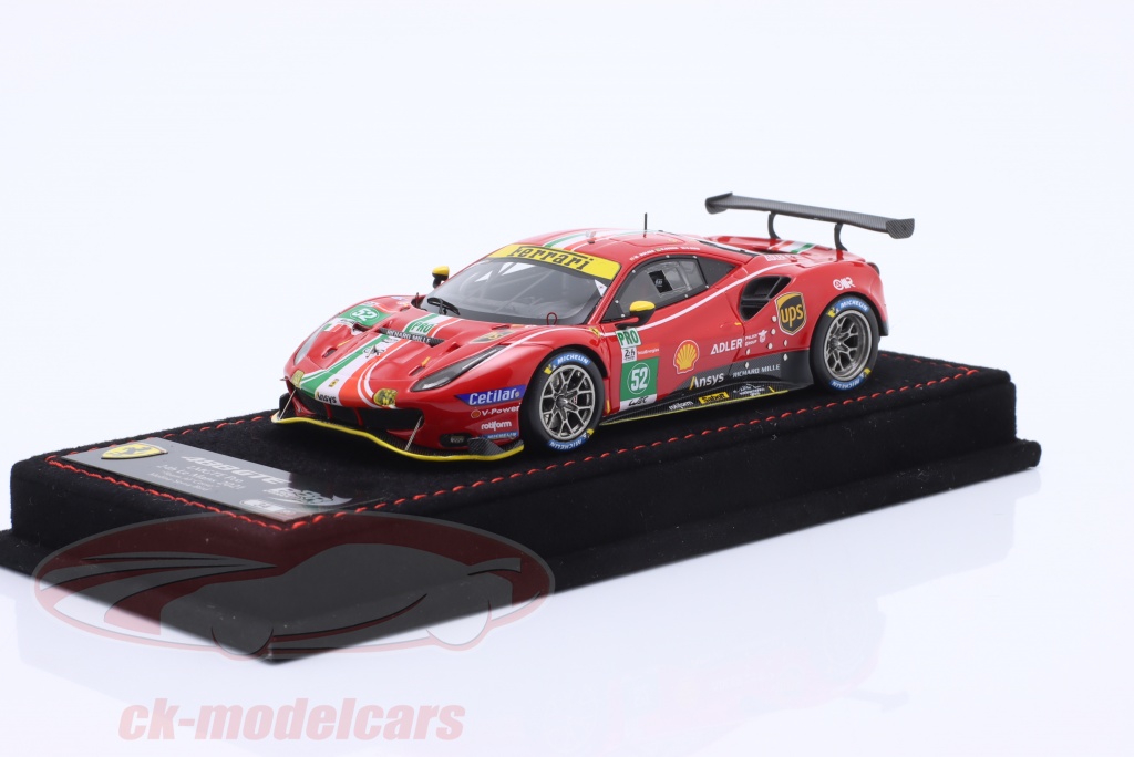 BBR Models 1:43 Ferrari 488 GTE #52 24h LeMans 2021 AF Corse BBRC266B modelo carro BBRC266B ...