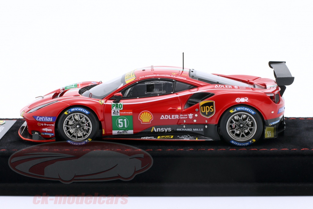 BBR Models 1:43 Ferrari 488 GTE #51 winner LMGTE Pro Class 24h LeMans 2021 AF Corse BBRC266A ...