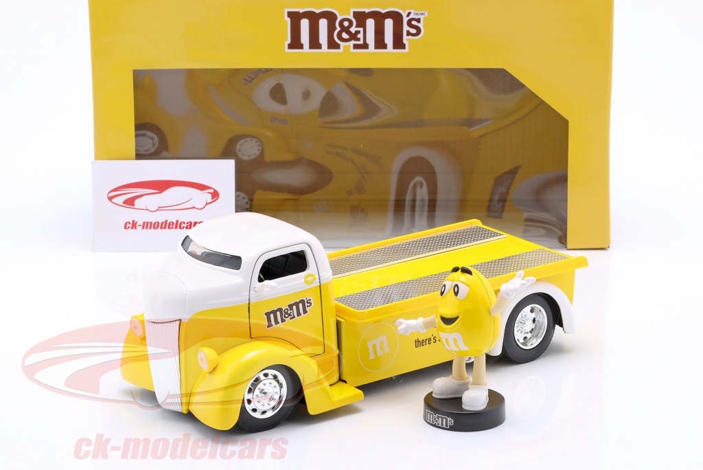Jadatoys 1:24 Ford COE Flatbed 1947 mit M&Ms Figur Gelb 253255066 ...