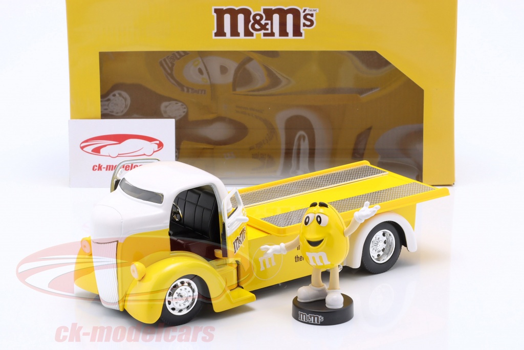 Jadatoys 1:24 Ford COE Flatbed 1947 mit M&Ms Figur Gelb 253255066 ...