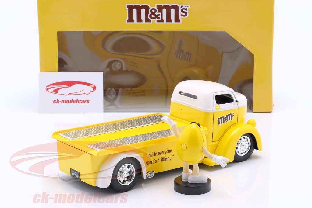 Jadatoys 1:24 Ford COE Flatbed 1947 con M&Ms cifra Amarillo 253255066 ...