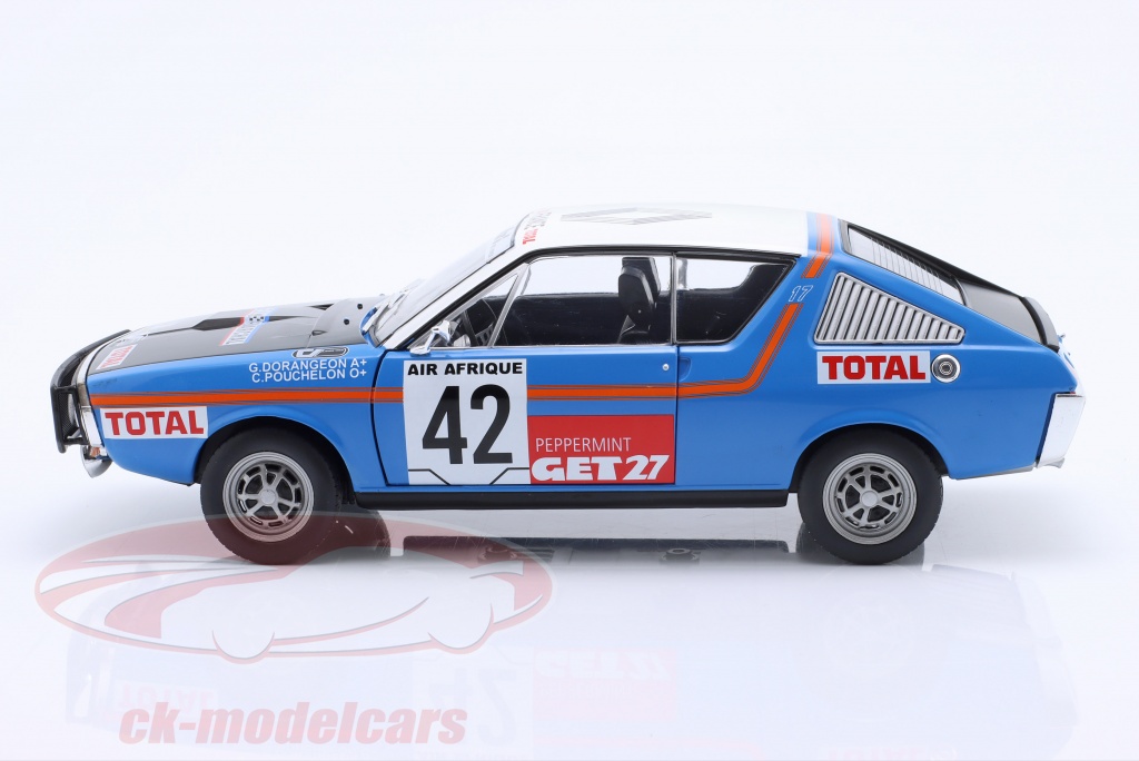 Solido 1:18 Renault R17 #42 4e Rallye Abidjan - Nice 1976 S1803706 ...