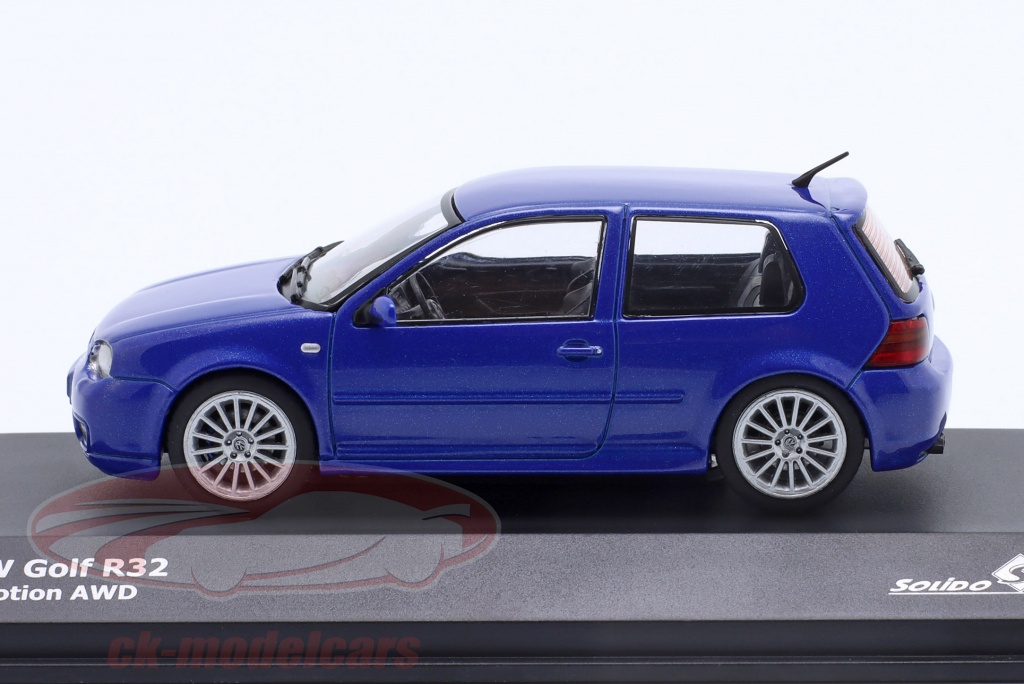 Solido 1:43 Volkswagen VW Golf IV R32 建设年份 2003 蓝色的 S4313601 模型 汽车 ...