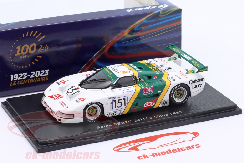 Spark 1:43 Spice SE86C #151 24h LeMans 1989 Lombardi, Sotty, Magnini ...