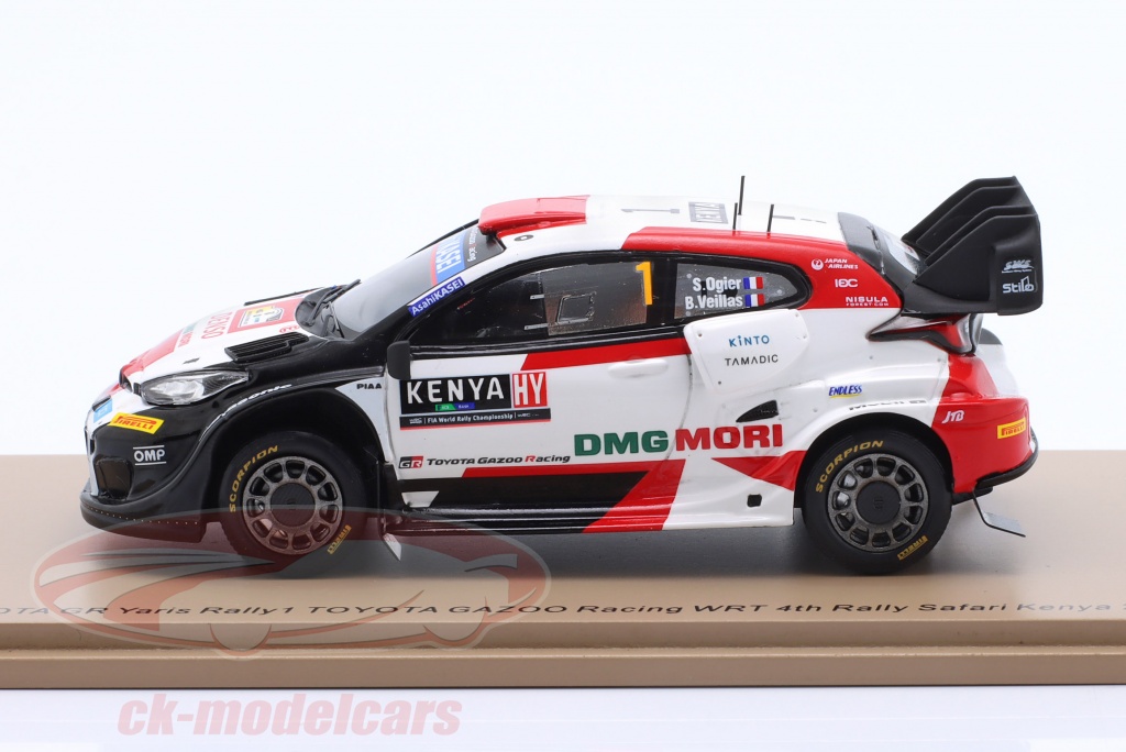 Spark 1:43 Toyota GR Yaris Rally1 #1 4º Safari Rallye 2022 Ogier ...