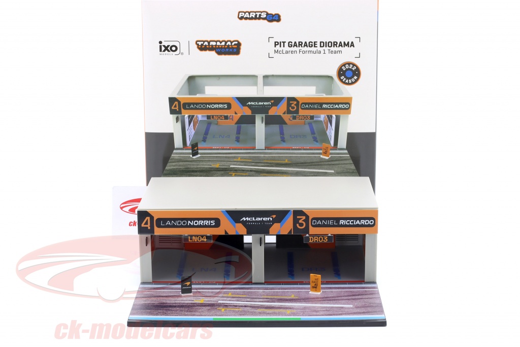 Tarmac Works 1:64 Pit Garage Diorama McLaren formula 1 Team 2022 T64D ...