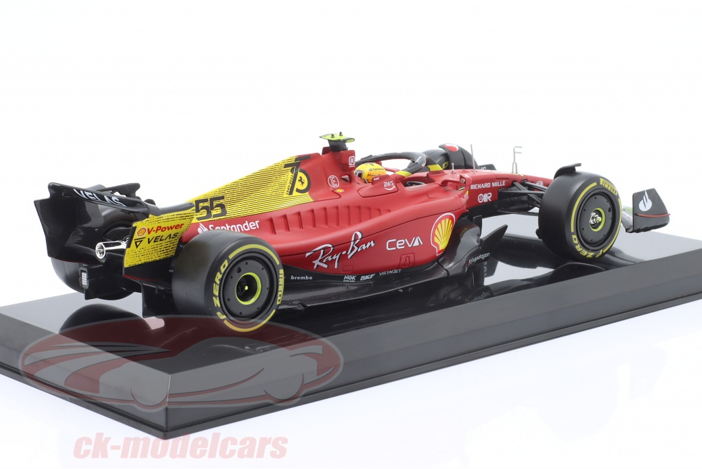 Bburago 1:24 Carlos Sainz Jr. Ferrari F1-75 #55 4º Itália GP Fórmula 1 ...