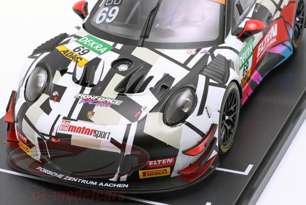 Ixo 1:18 Porsche 911 (991) GT3 R #69 GT Masters 2018 Iron Force 第二选择 ...