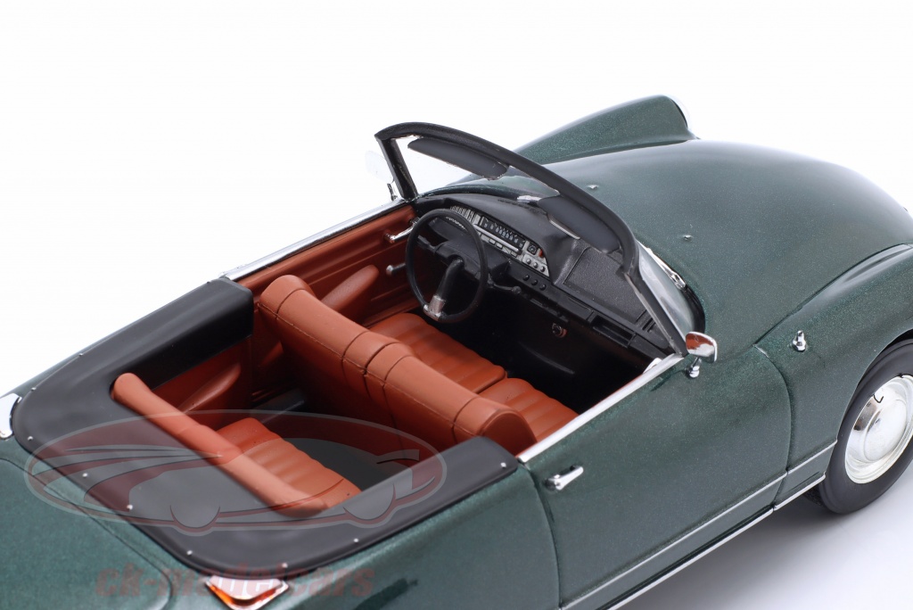 WhiteBox 1:24 Citroen DS 19 convertible year 1963 dark green metallic ...