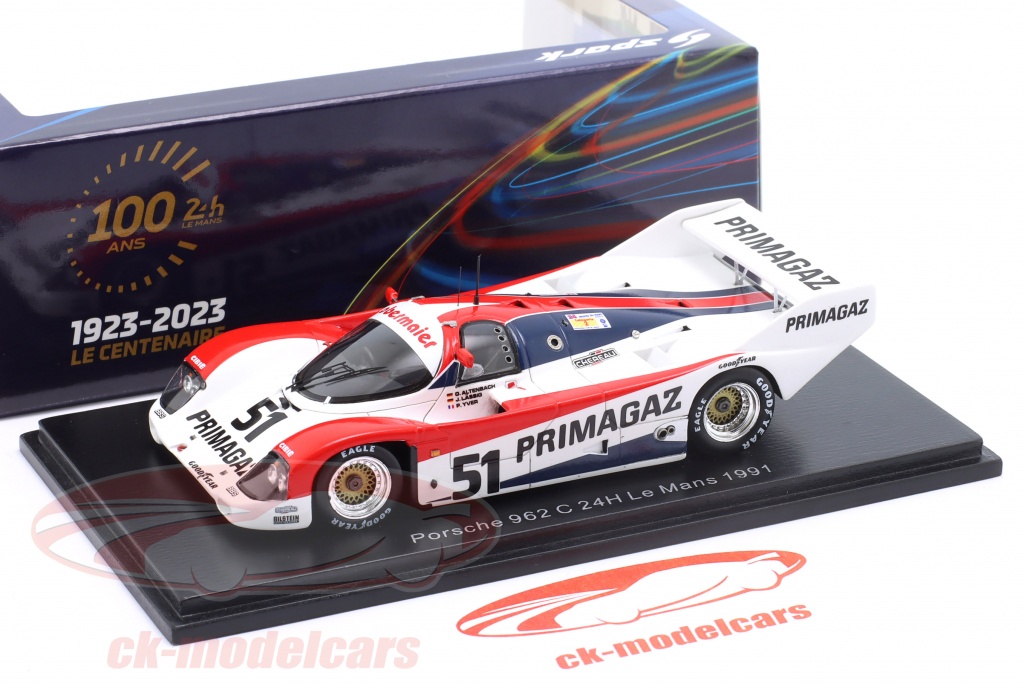 Spark 1:43 Porsche 962C #51 24h LeMans 1991 Lässig, Altenbach, Yver S9889 modello auto S9889 ...