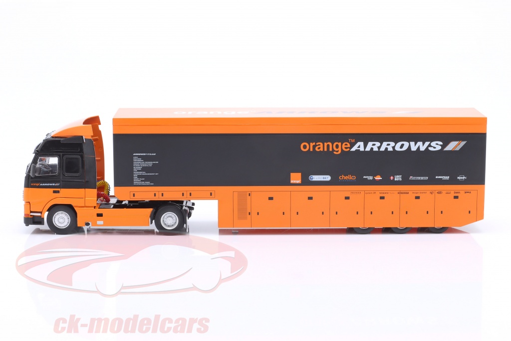 Ixo 1:43 Volvo FH12 Arrows Formula 1 2000 / 01 Team vans orange / black ...