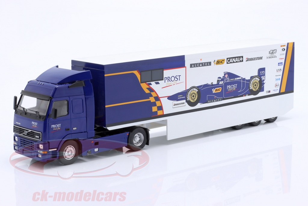 Ixo 1:43 Volvo FH12 Prost Grand Prix Fórmula 1 Team vans azul / branco ...