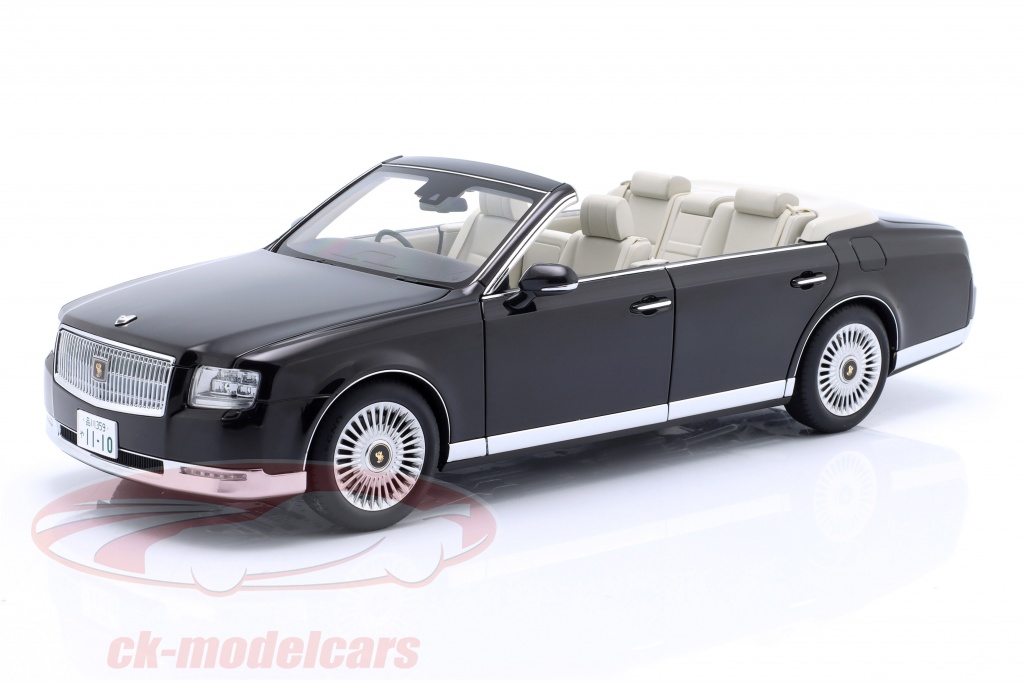 AUTOart 1:18 Toyota Century Cabriolet 打开 顶部 建设年份 2019 黑色的 RHD 79531 模型 ...