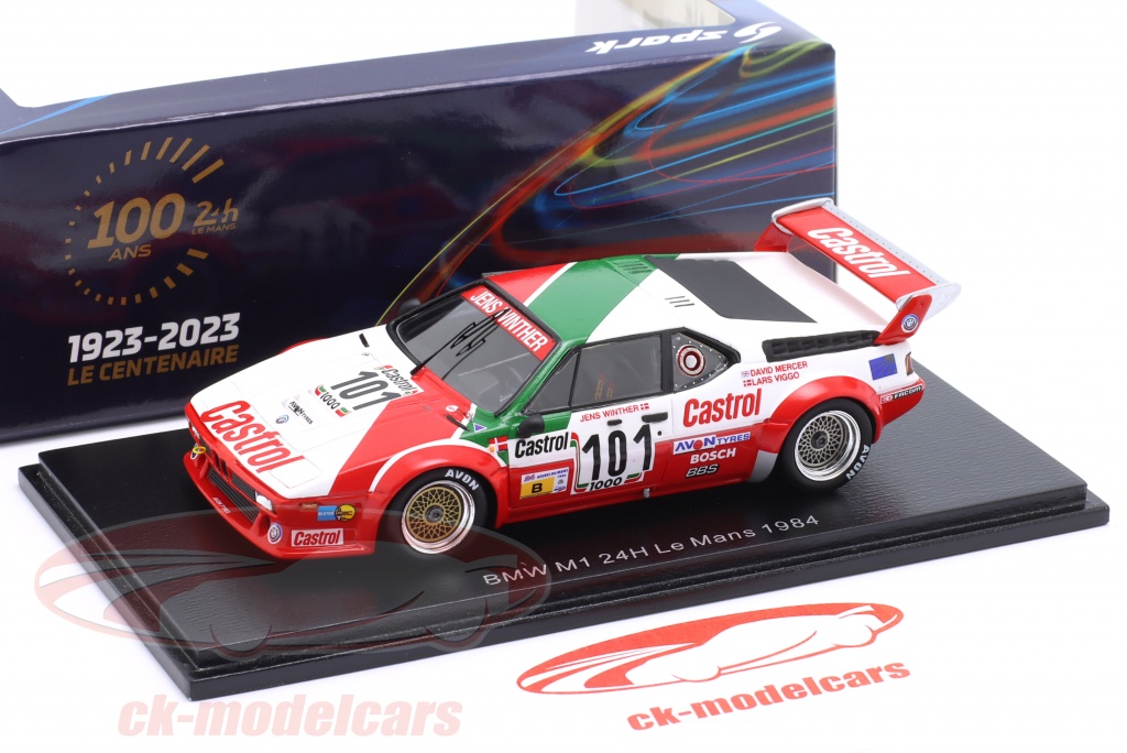 Spark 1:43 BMW M1 #101 24h LeMans 1984 Winther, Mercer, Jensen S6408 ...