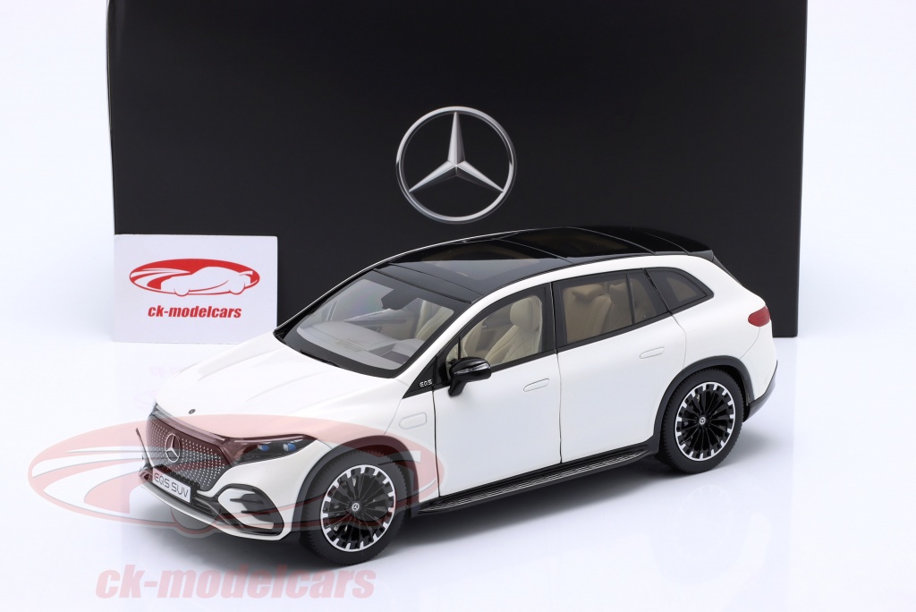 NZG 1:18 Mercedes-Benz EQS SUV (X296) year 2022 diamond white B66960590 model car B66960590
