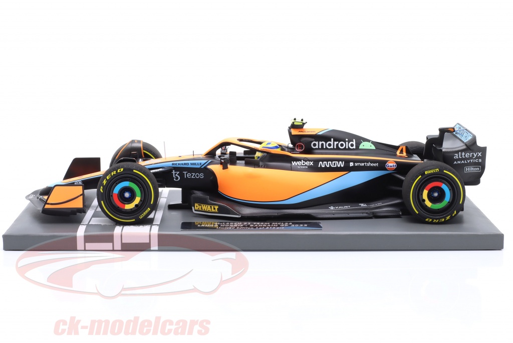 Minichamps 1:18 Lando Norris McLaren MCL36 #4 Bahrain GP Formula 1 2022 ...