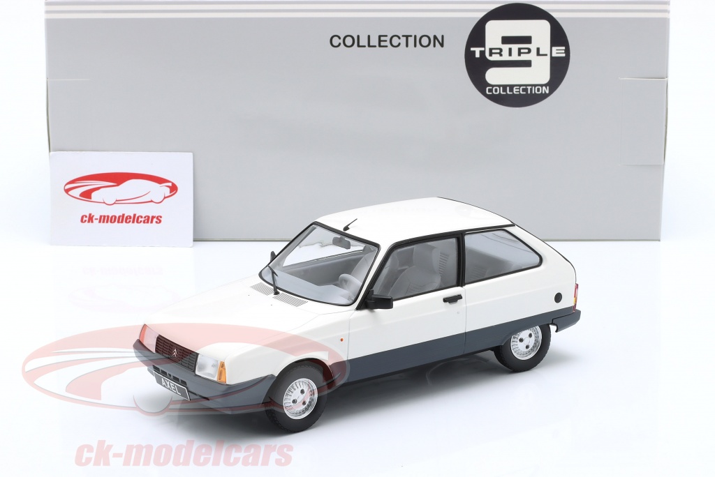 Triple9 1:18 Citroen Axel 12 TRS year 1990 white T9-1800337 model car ...