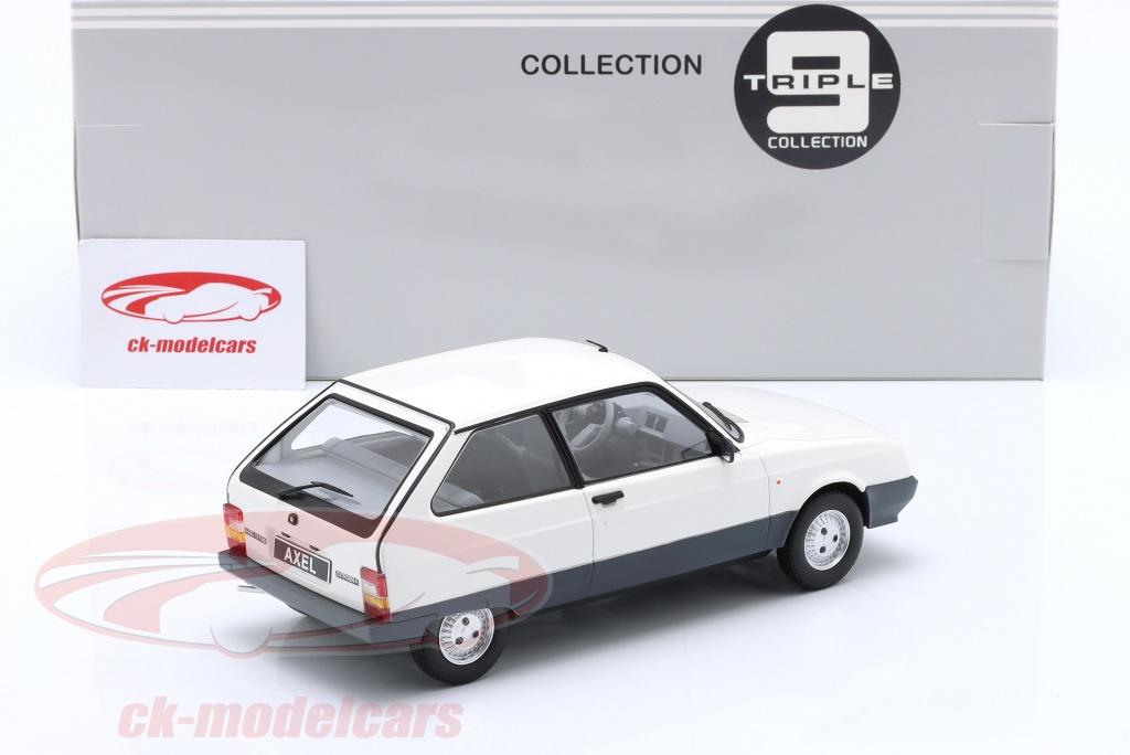 Triple9 1:18 Citroen Axel 12 TRS year 1990 white T9-1800337 model car ...