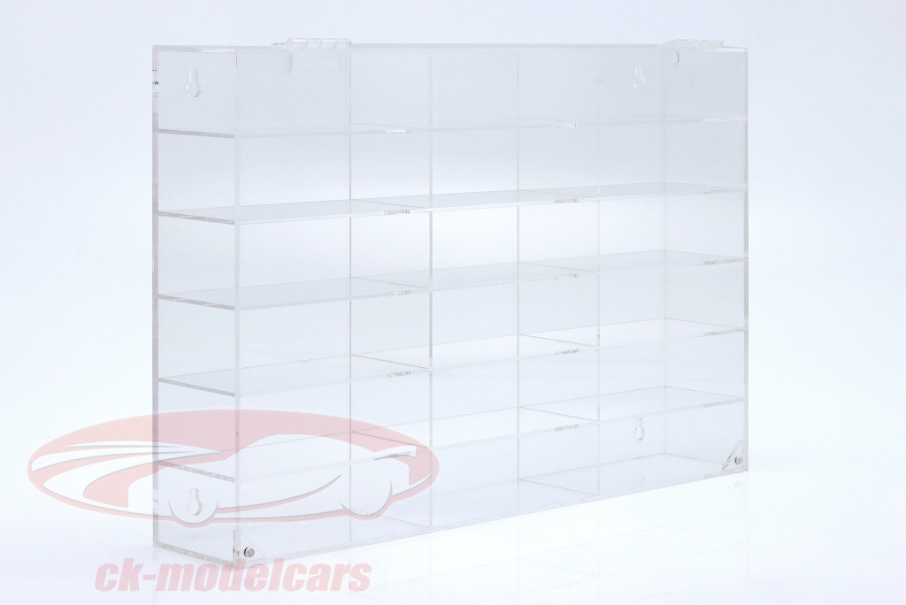High quality acrylic showcase for 18 modelcars in scale 1:43 Jewel ...