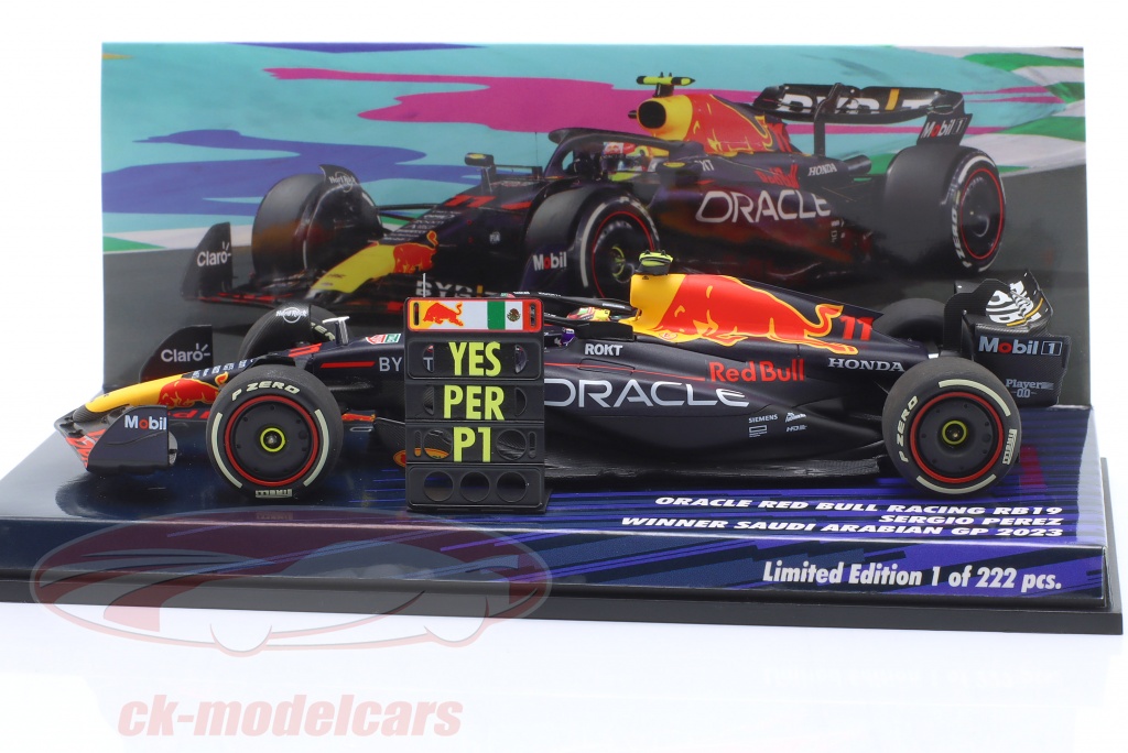 Minichamps 1:43 S. Perez Red Bull RB19 #11 Winner Saudi Arabia GP ...