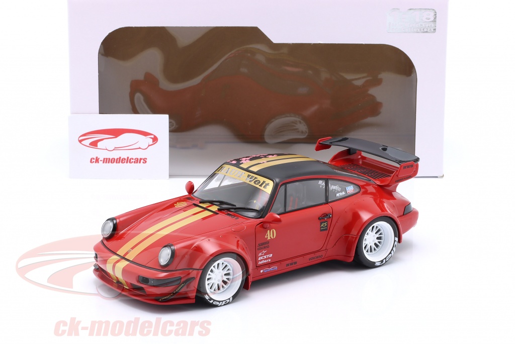 Solido 1:18 Porsche 911 (964) RWB Rauh-Welt Red Sakura 2021 S1807506 模型 ...