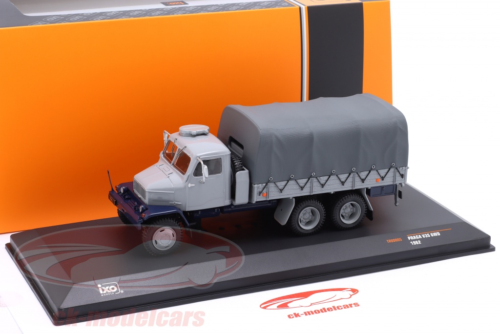 Ixo 1:43 Praga V3S 6WD Pritschen-LKW mit Plane Baujahr 1962 grau ...