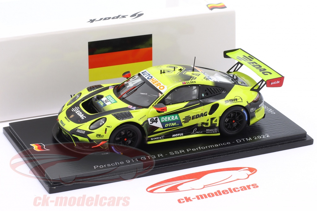 Spark 1:43 Porsche 911 GT3 R #94 DTM 2022 Dennis Olsen SG876 Modellauto SG876 9580006758767