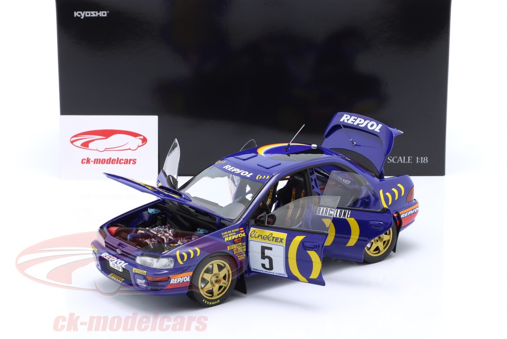 Kyosho 1:18 Subaru Impreza 555 #5 winnaar Rallye Monte Carlo 1995 Sainz ...