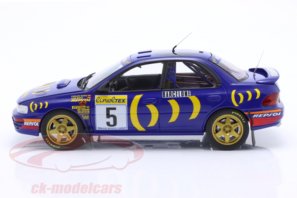 Kyosho 1:18 Subaru Impreza 555 #5 优胜者 Rallye Monte Carlo 1995 Sainz ...