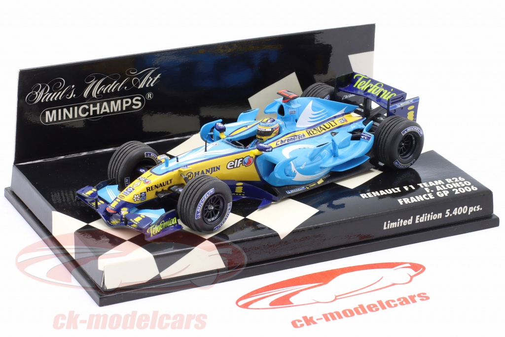 Minichamps 1:43 F. Alonso Renault R26 #1 Frankrig GP formel 1 ...