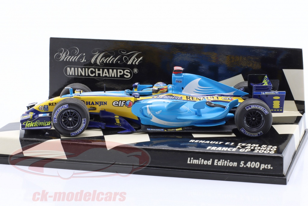 Minichamps 1:43 F. Alonso Renault R26 #1 Frankrijk GP formule 1 ...
