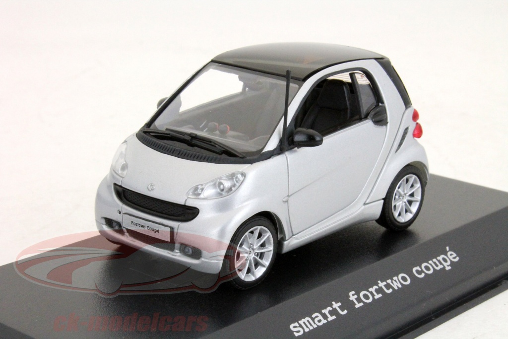 Minichamps 1:43 Smart Fortwo Convertible silver metallic B66960051 ...