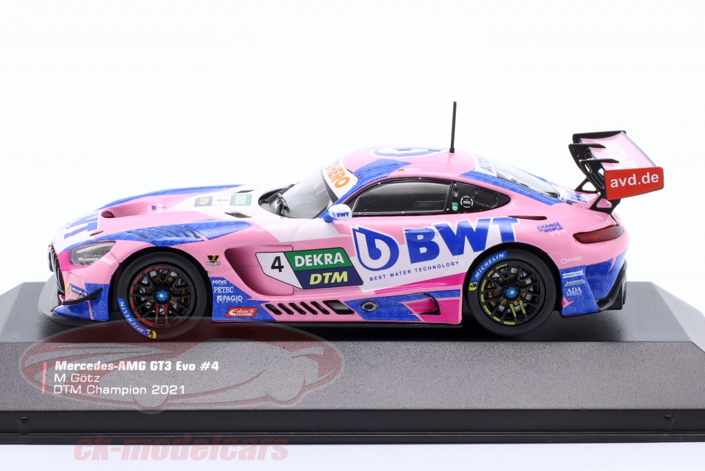 Ixo 1:43 Mercedes-Benz AMG GT3 #4 DTM Champion 2021 Maximilian Götz HRT-I-AMG-21-4304-DTM ...