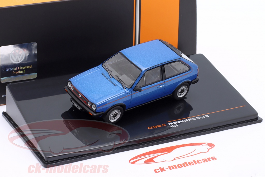 Ixo 1:43 Volkswagen VW Polo MK2 Coupe GT year 1985 blue metallic ...