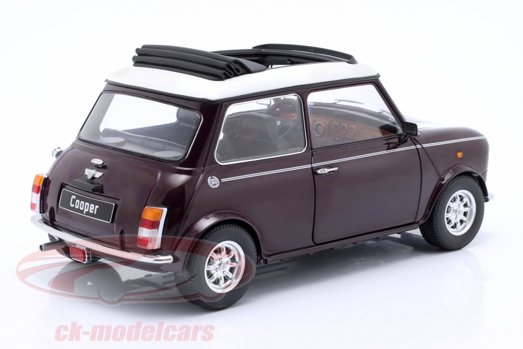 KK-Scale 1:12 Mini Cooper LHD with sunroof violet metallic / white ...