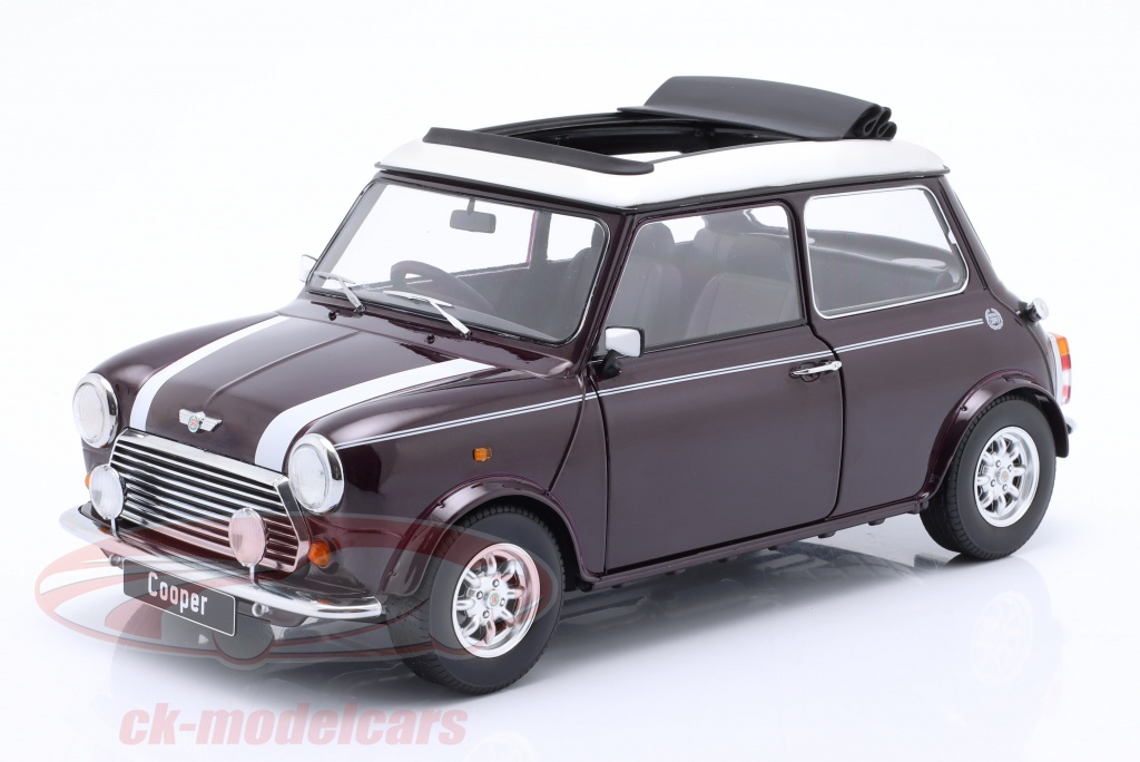 KK-Scale 1:12 Mini Cooper RHD with Sunroof violet metallic / white ...