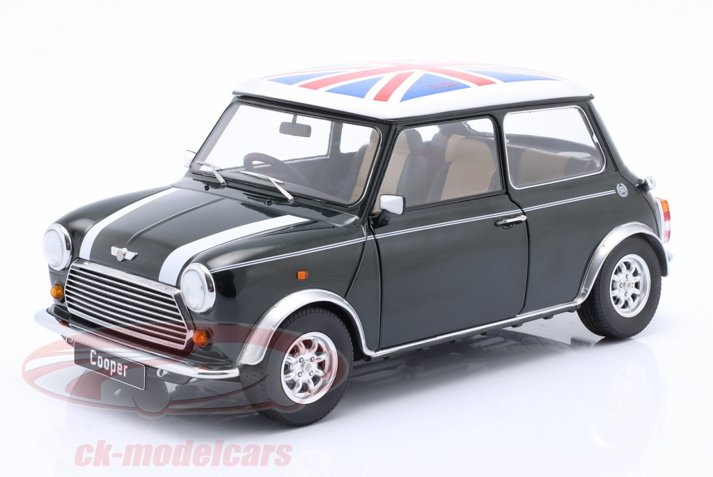 KK-Scale 1:12 Mini Cooper Union Jack RHD dunkelgrün metallic / weiß KKDC120056R Modellauto ...