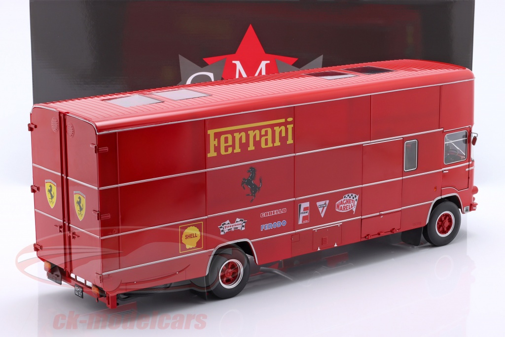 CMR 1:18 OM Fiat 150 Rolfo Scuderia Ferrari Race Bil Transportør 70erne Flere år CMR176 model ...